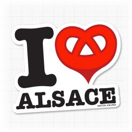 Autocollant - I love Alsace